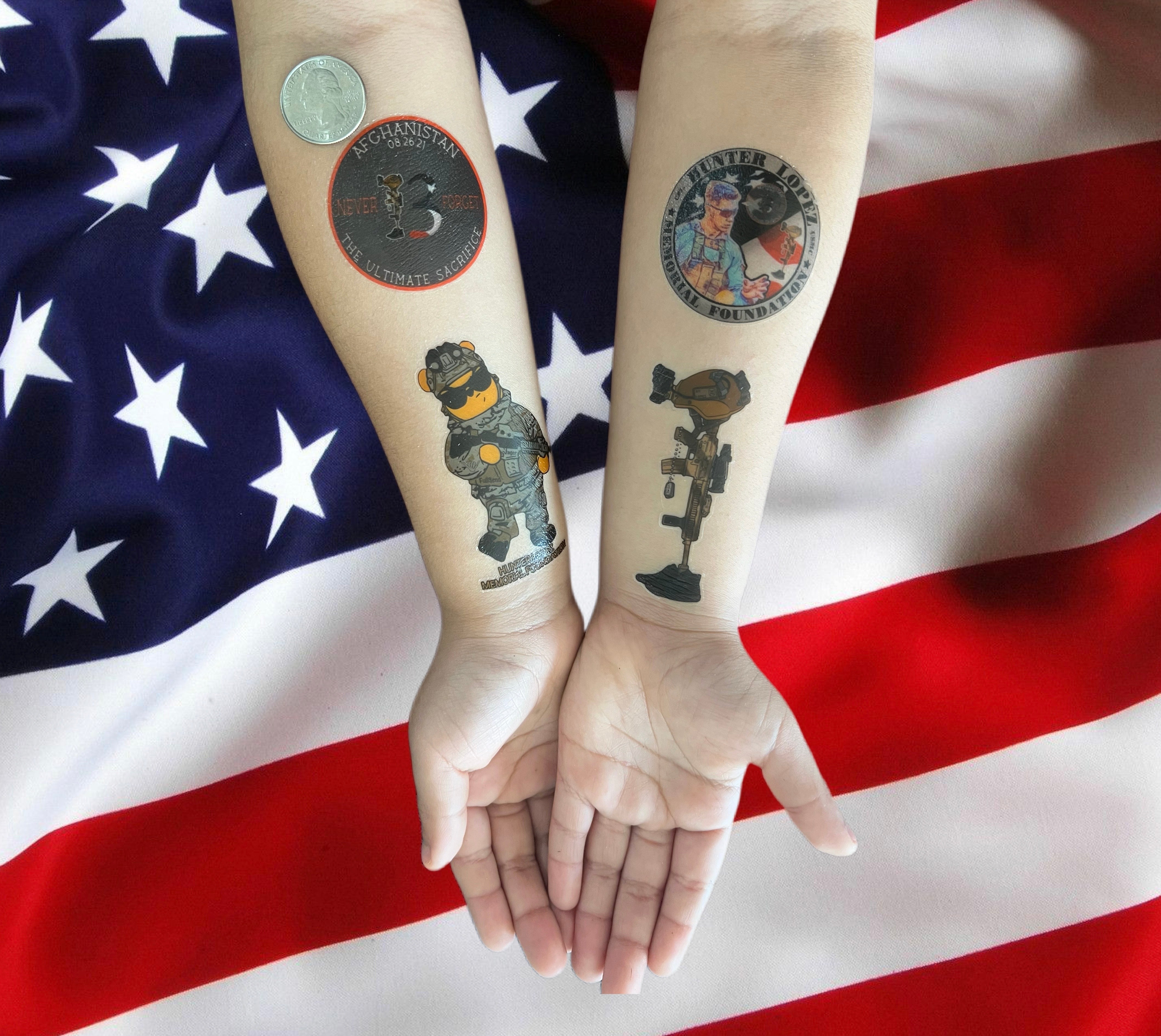 Set of 4 temporary tattoos – HUNTER LOPEZ MEMORIAL FOUNDATION